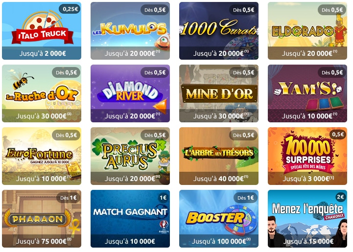 Jeux à gratter : illiko express gamme FDJ